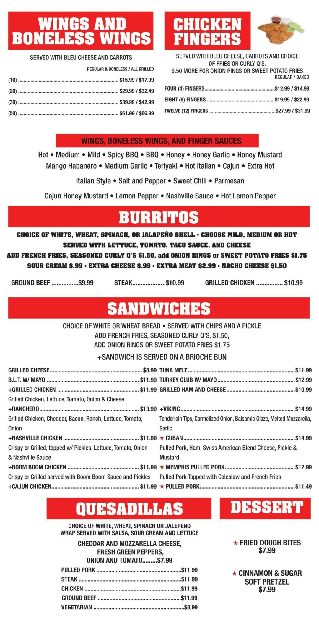 Restaurant Menu | Pizza, Soup, Salad, and More | Brick Oven Pizzeria